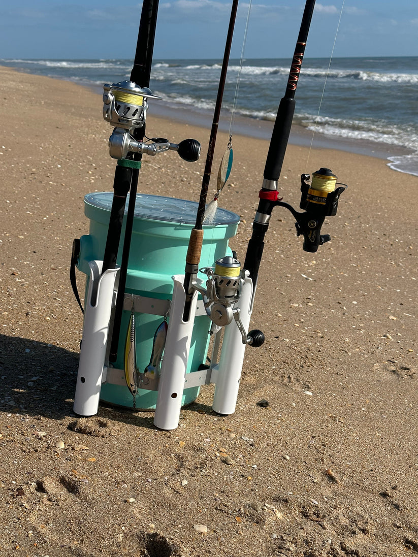 Triple Fishing Rod Holder for YETI Loadout Bucket – Rod Rail Tackle